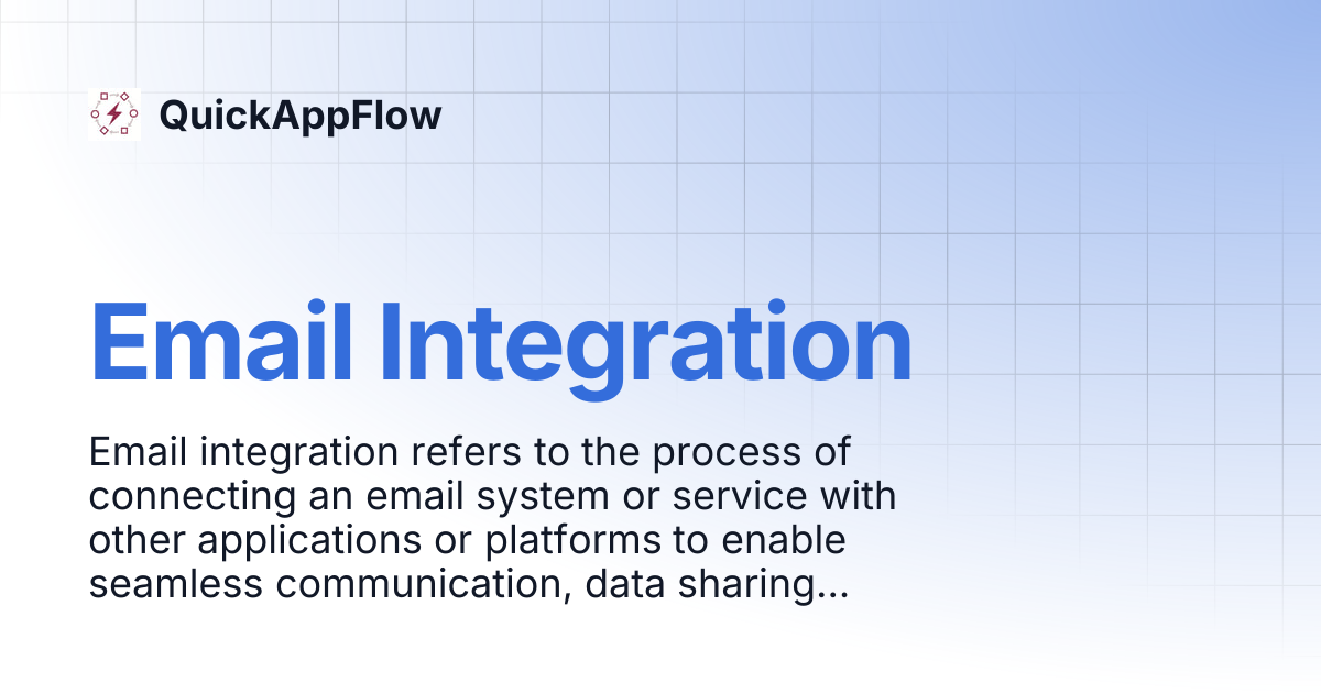 Email Integration | QuickAppFlow