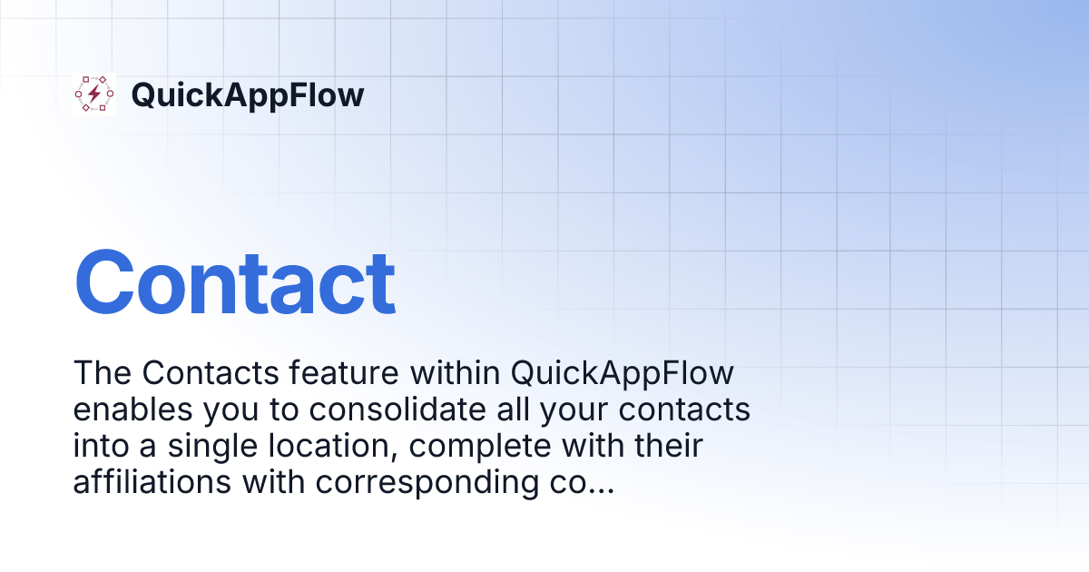 Contact | QuickAppFlow