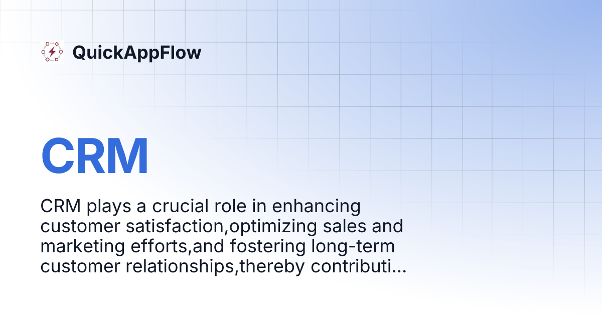 CRM | QuickAppFlow