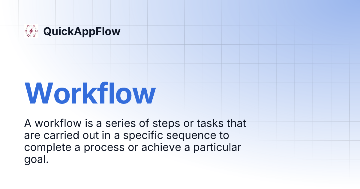 Workflow | QuickAppFlow