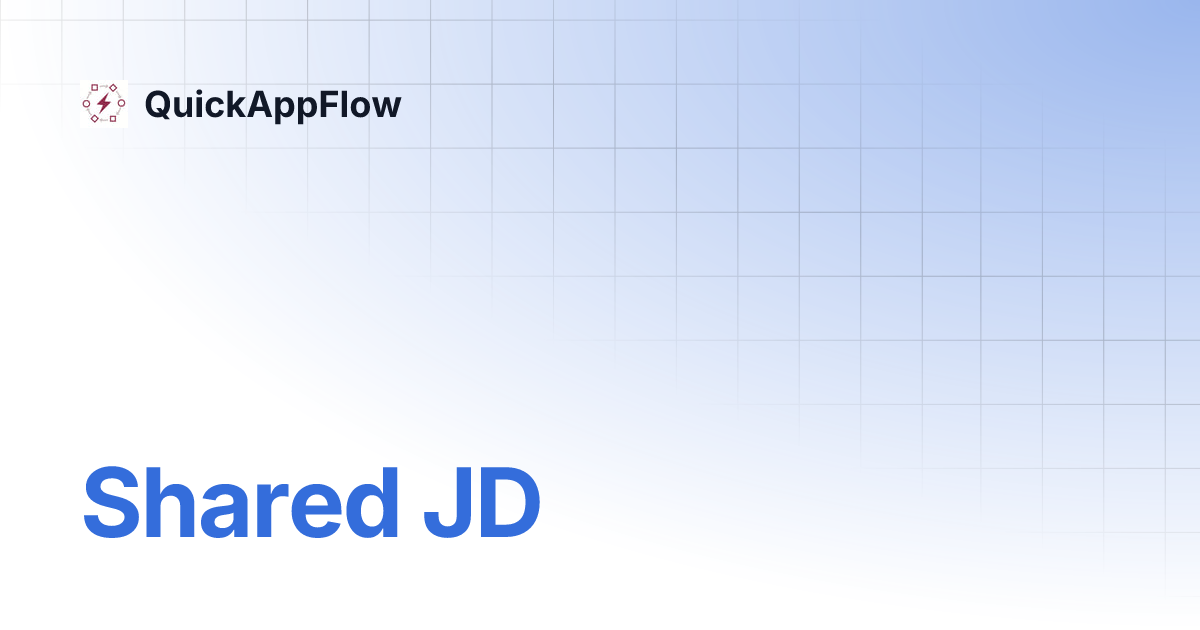 Shared JD | QuickAppFlow