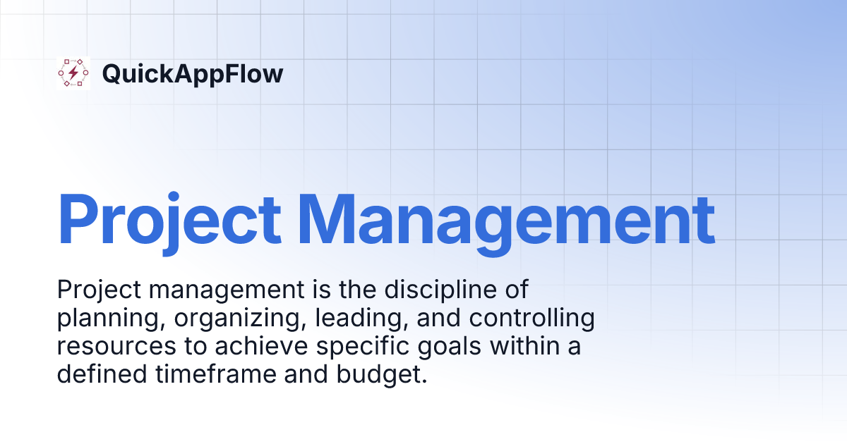 Project Management | QuickAppFlow