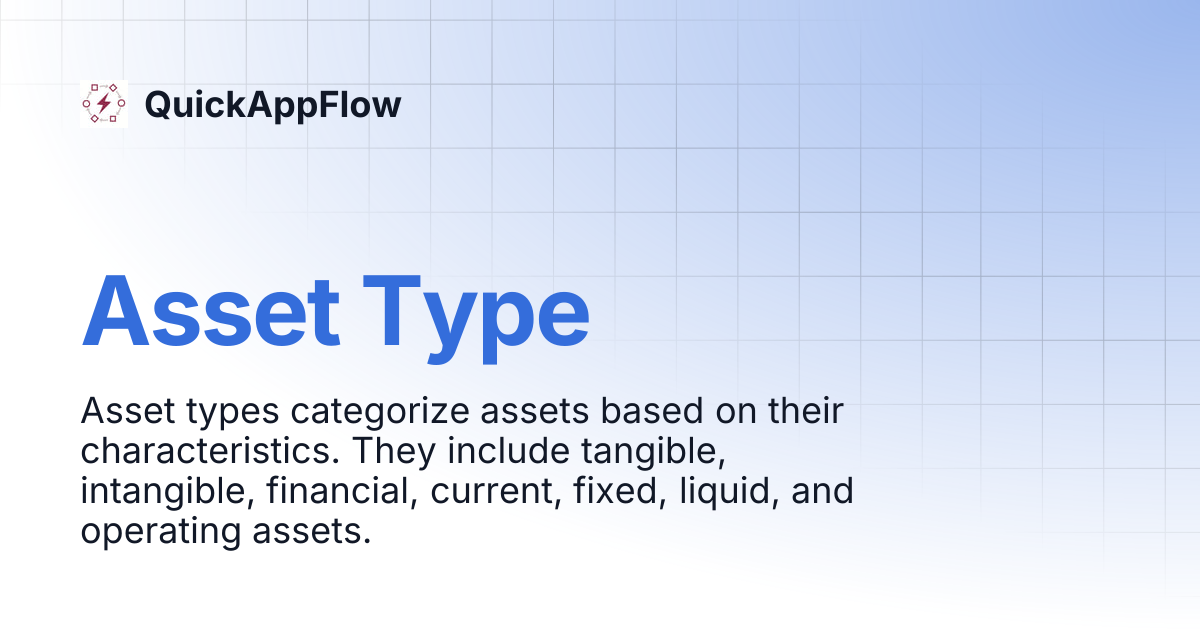 Asset Type | QuickAppFlow