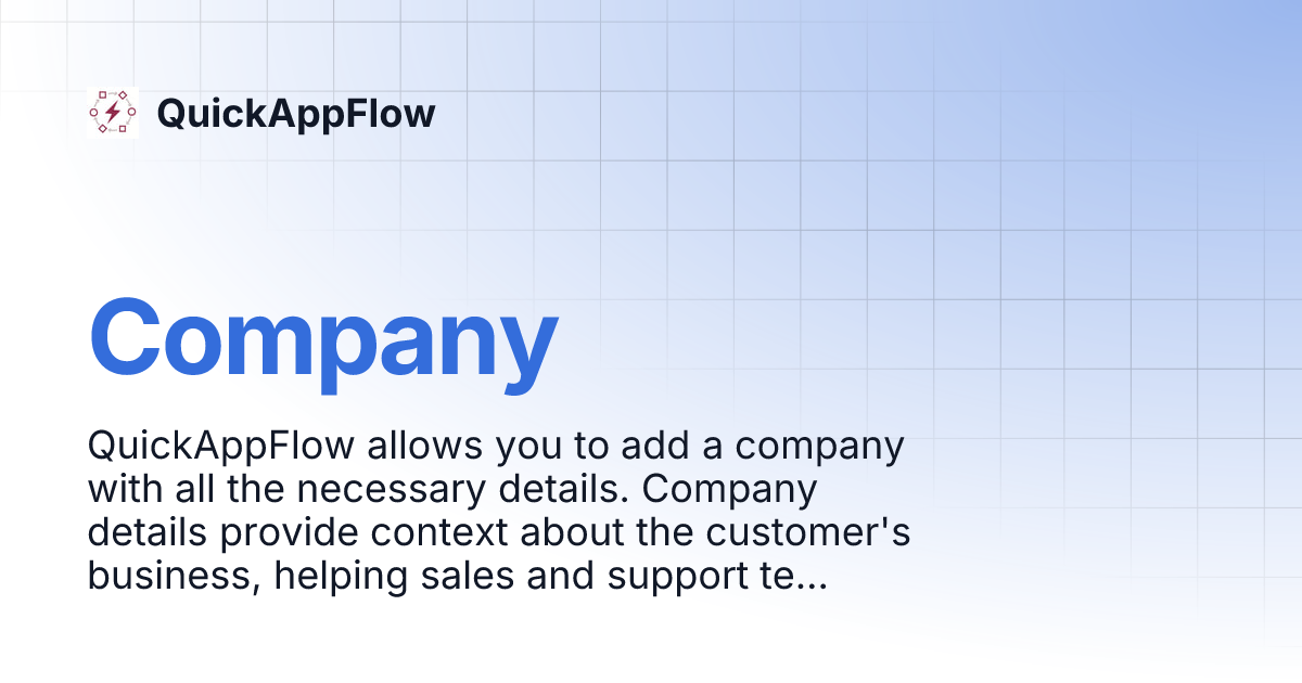 Company | QuickAppFlow