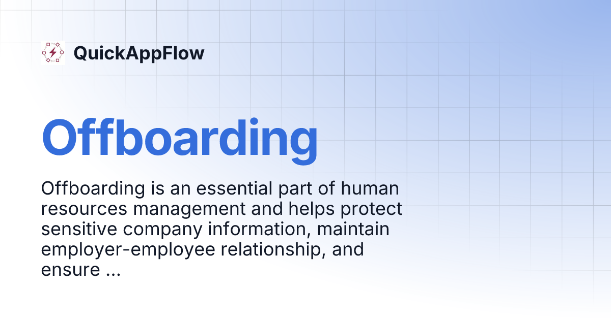 Offboarding | QuickAppFlow