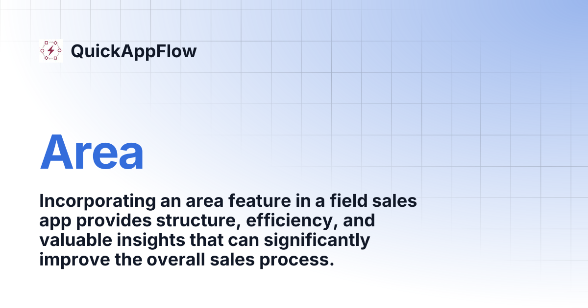 Area | QuickAppFlow